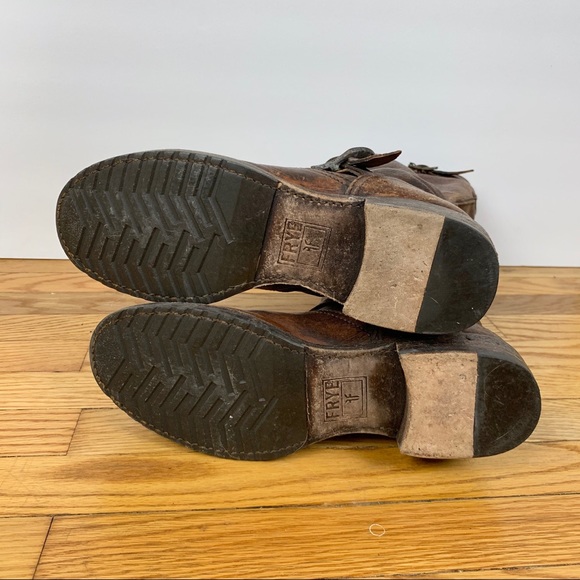 Frye | Shoes | Frye 9 Distressed Veronica Slouch Boots Brown | Poshmark